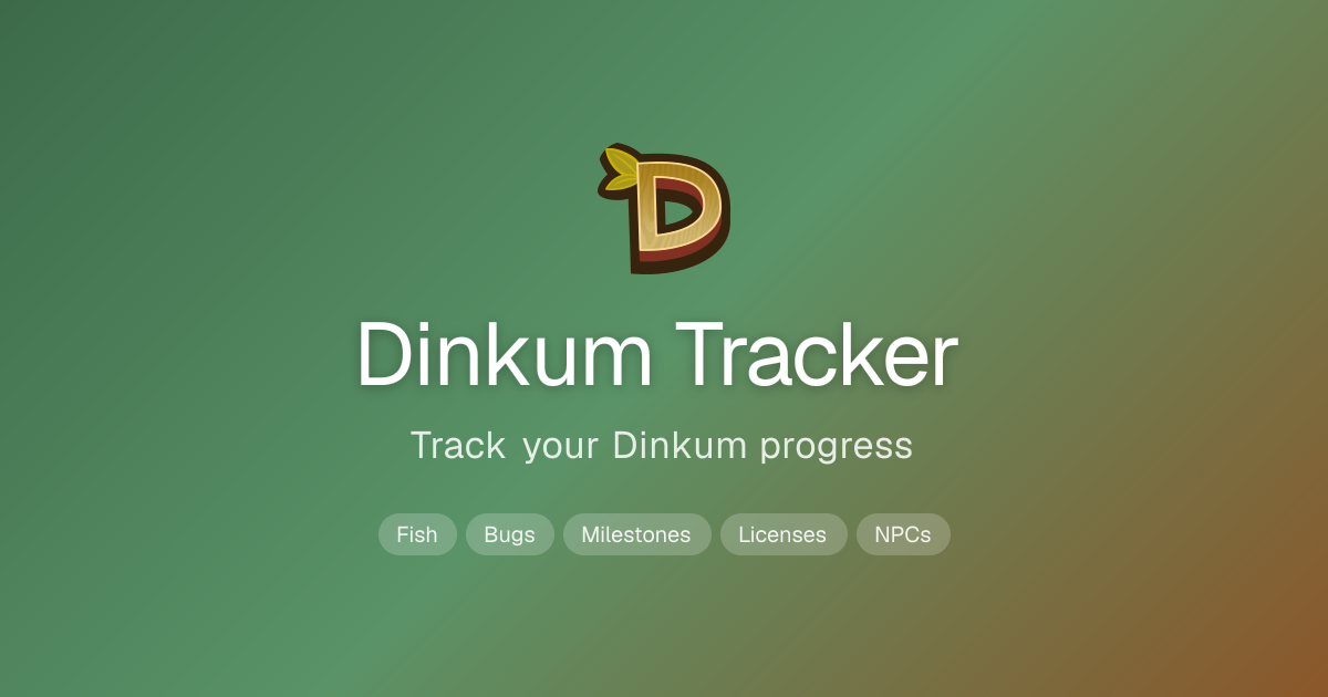 Dinkum Tracker